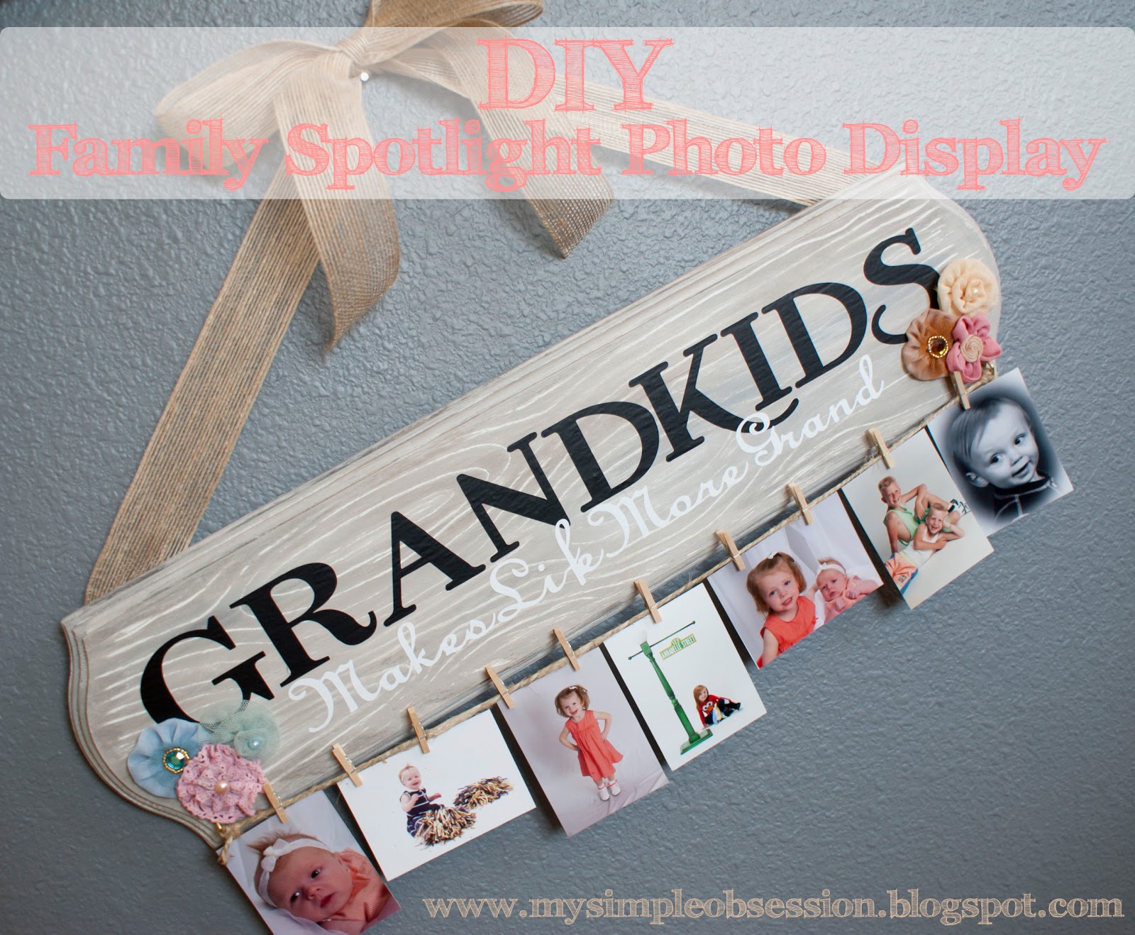 My Simple Obsession: Family Spotlight Photo Display Tutorial