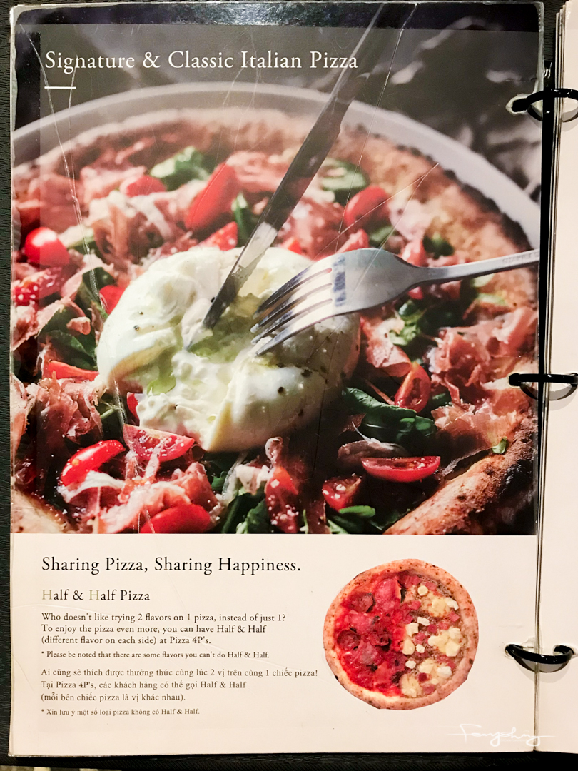 Pizza 4P's Menu @ Ho Chi Minh - FENNYSHARING
