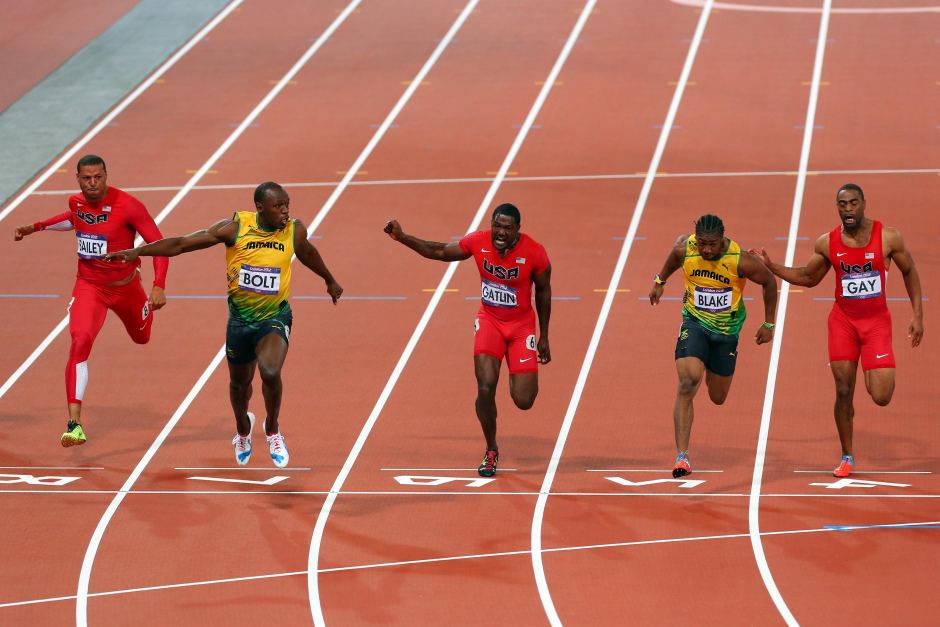Fun2Run: The top 4 finishing times of London 2012 Athletics 100m Final ...