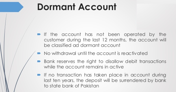 Banking Diploma Study Materials: Dormant Account