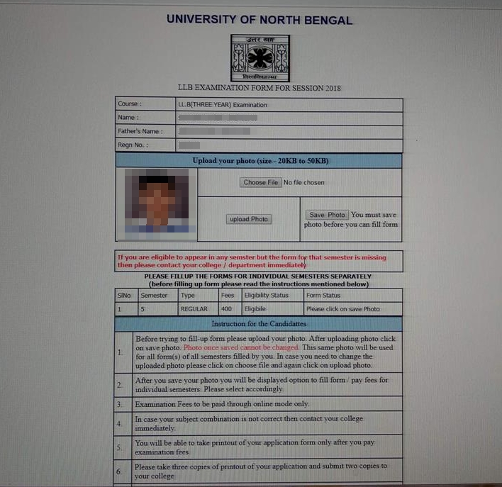 teachingyou Law: UNIVERSITY OF NORTH BENGAL (LL.B 3 YEARS & 5 YEARS ...