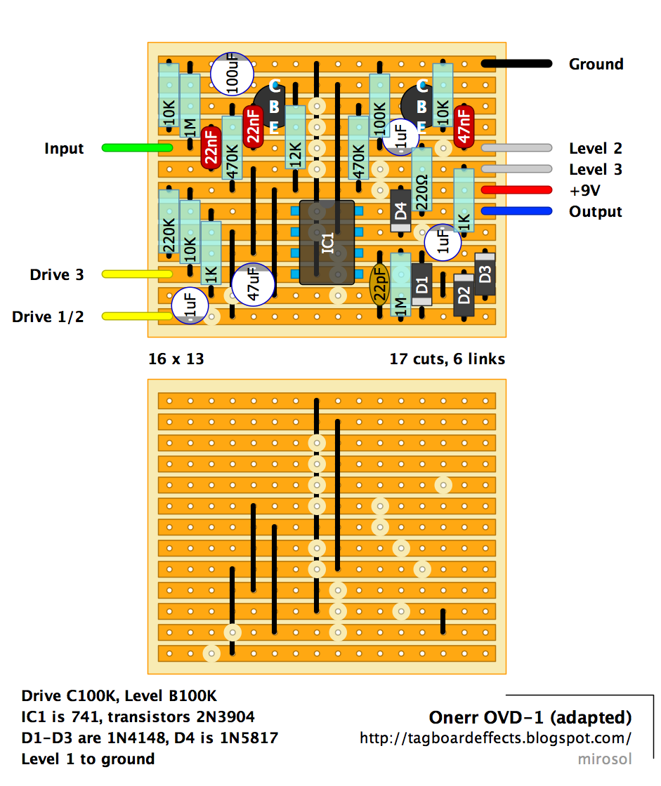 Guitar FX Layouts: Onerr OVD-1 Overdrive