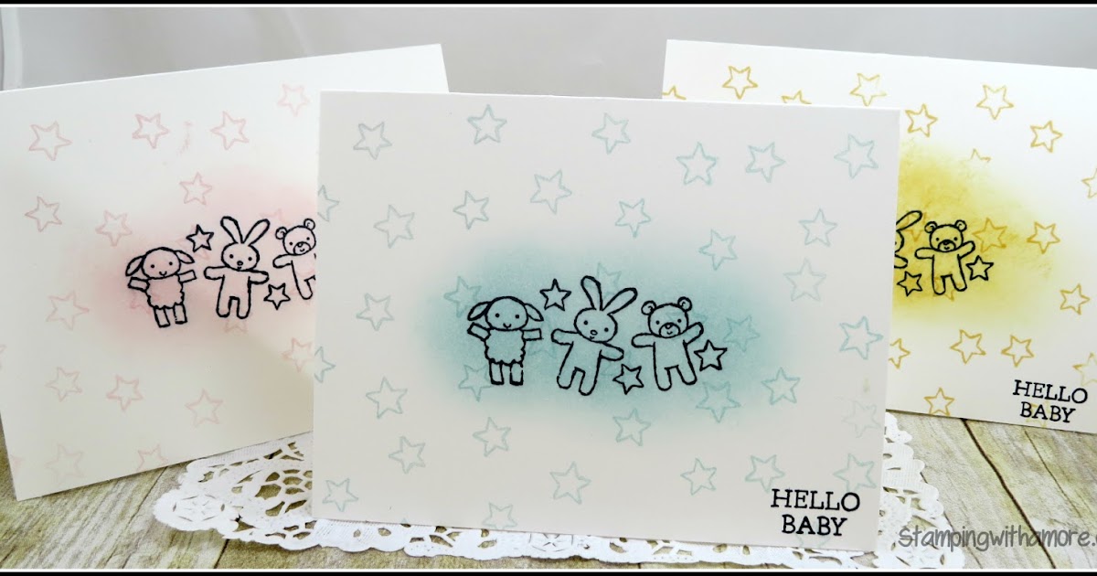Stampingwithamore: TWINKLE, TWINKLE COORDINATING BABY CARD