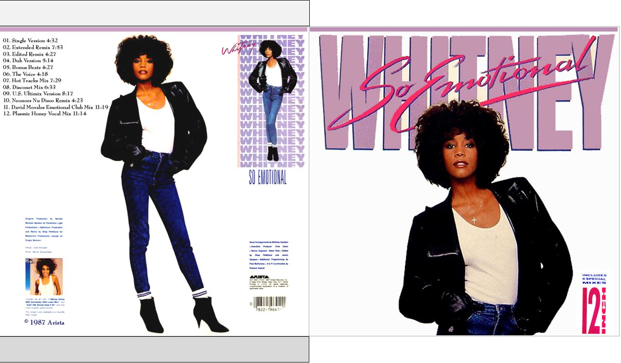 MUSICOLLECTION: WHITNEY HOUSTON - So Emotional - CDSINGLE - 1987 - 2018