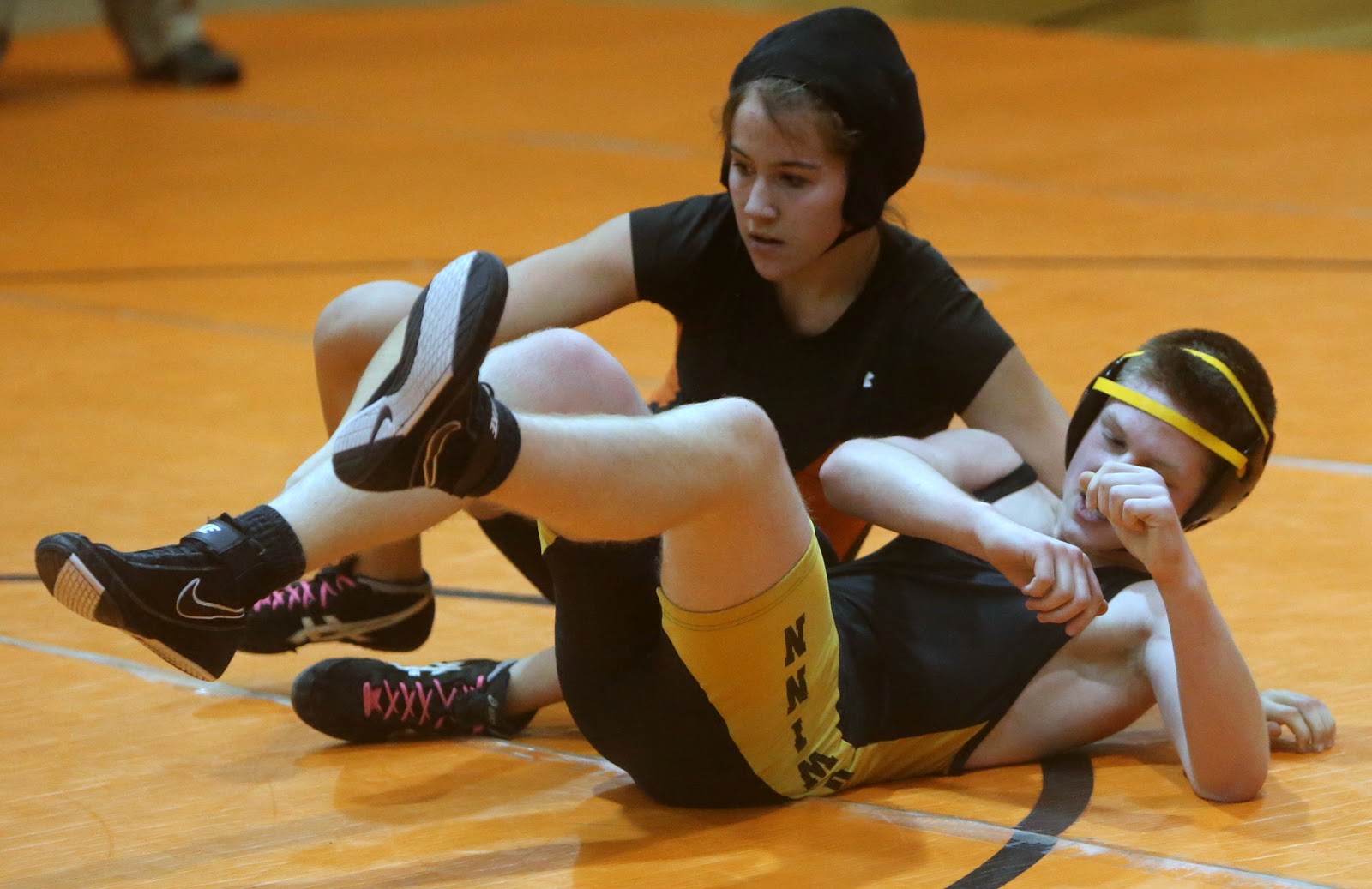 Men Wrestling Women: Female wrestler pins 2nd guy at tournament