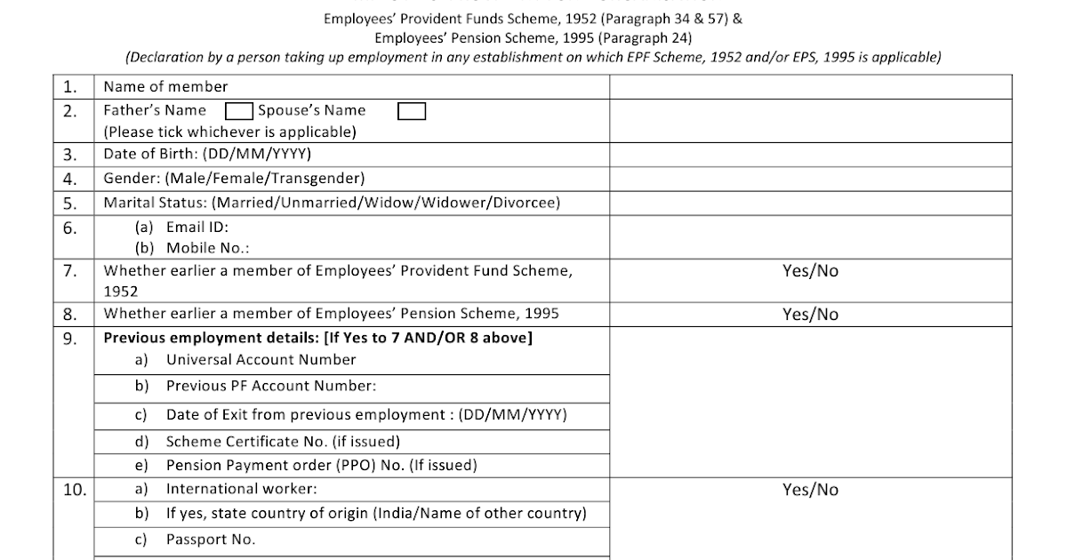 Simple Office Ideas : Form-11 EPFO Word Format Simpleofficeideas