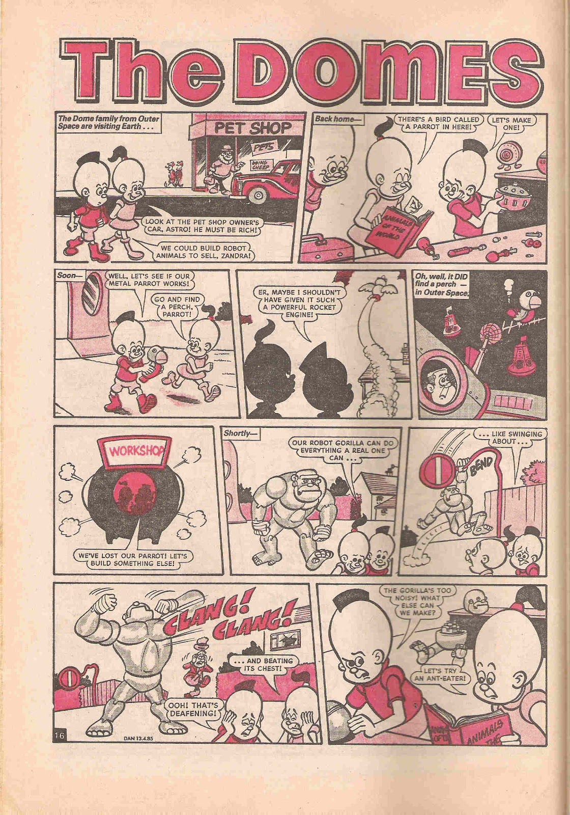 Peter Gray's Comics and Art: 75 Years of The Dandy the Domes John Geering