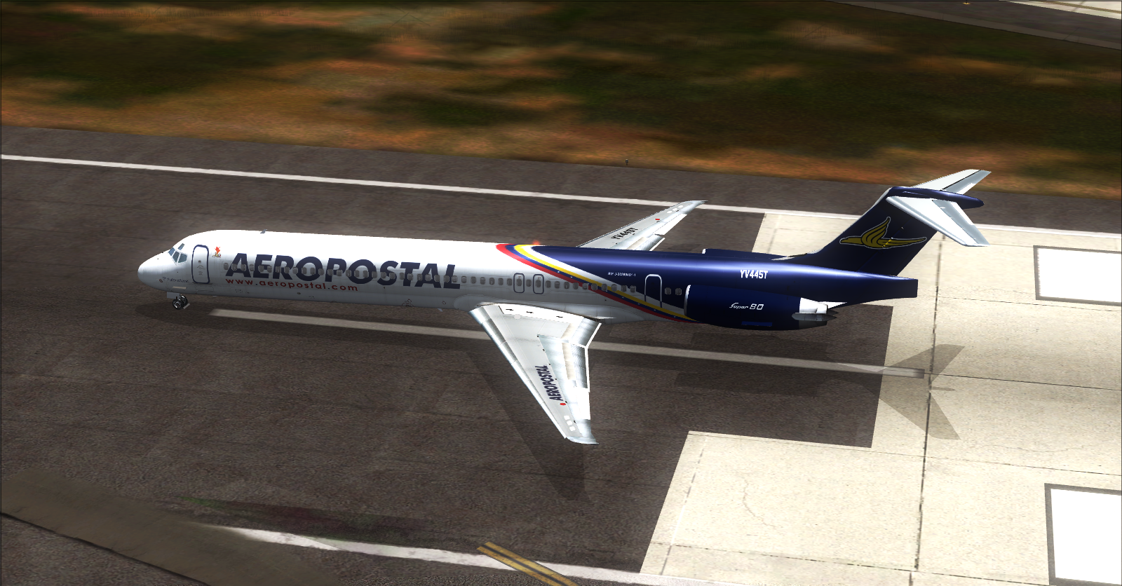 [FS2004/FSX] SGA McDonnell Douglas MD 80 Aeropostal YV445T El Valenciano