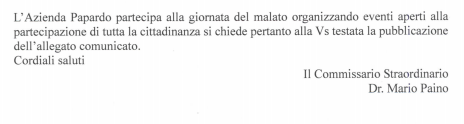 Eolie news: Giornata mondiale del malato domani al Papardo di Messina ...