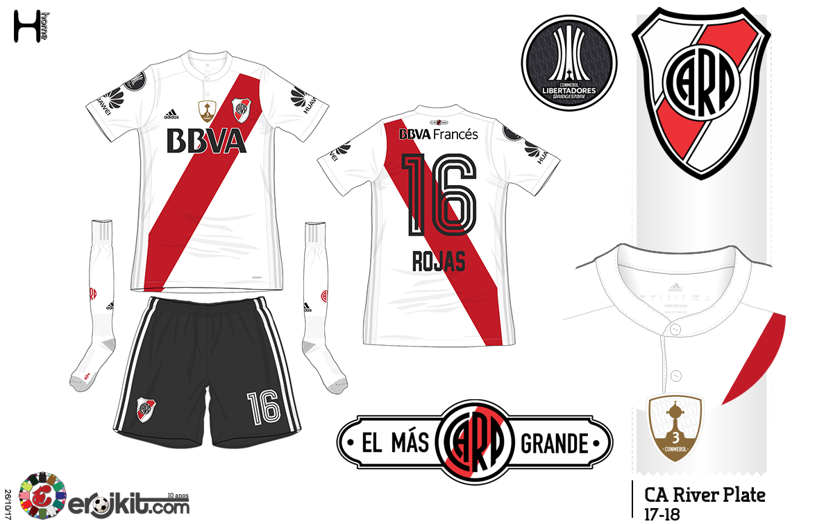 Kit Design, by eroj: 2017 River Plate Home e Away