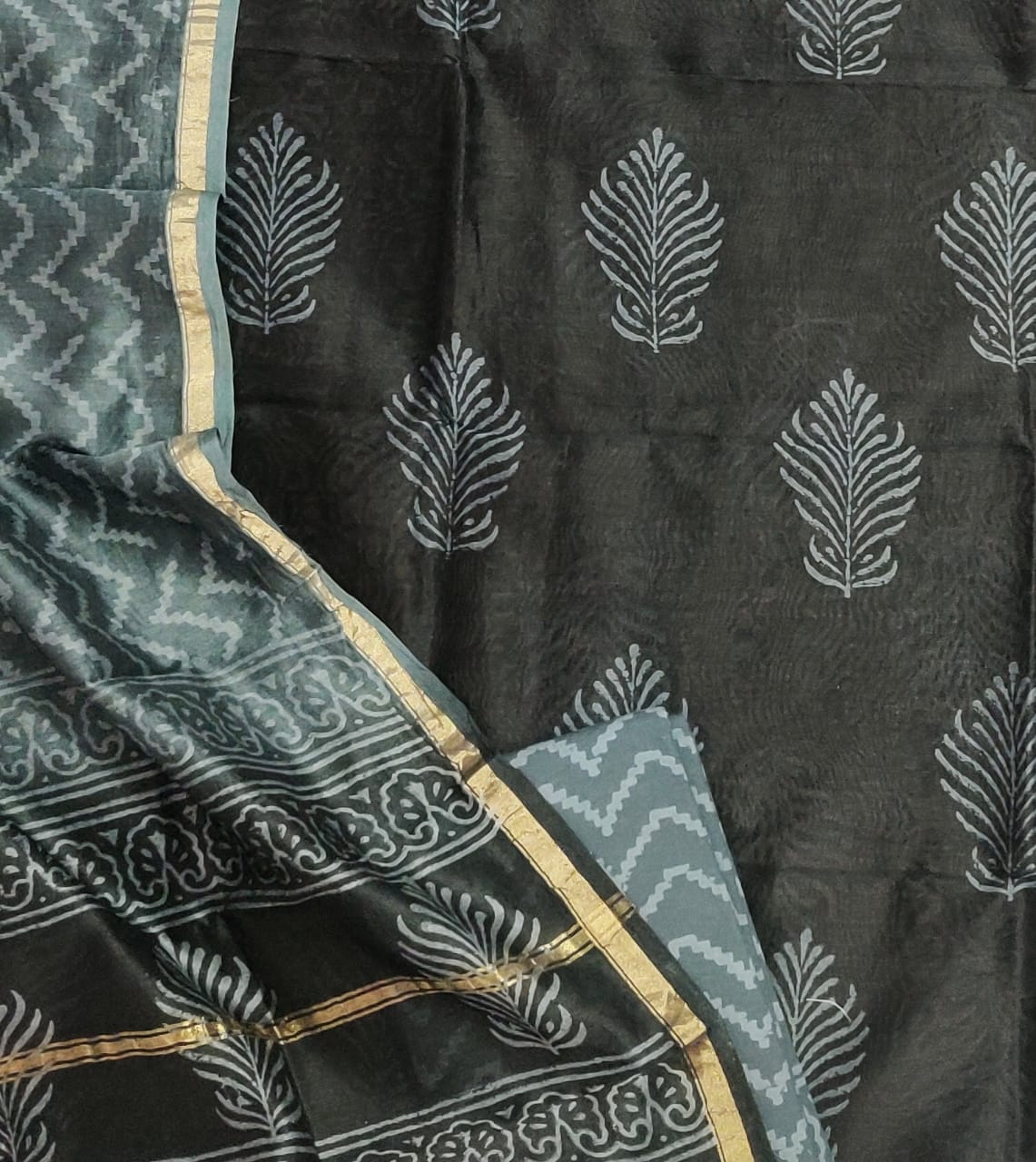 Chanderi silk dress materials