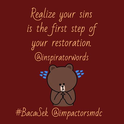 The Inspirator Words: Realize Your Sins
