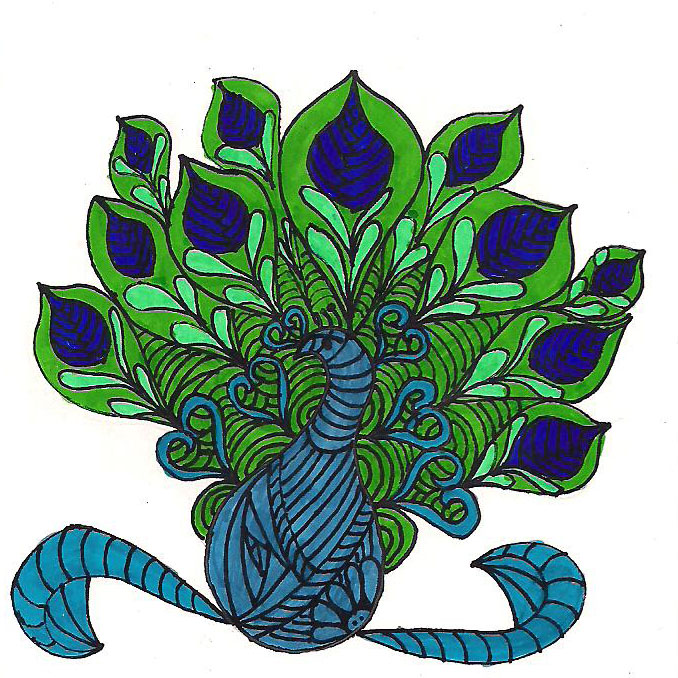 Knitting II: Peacock Zentangle