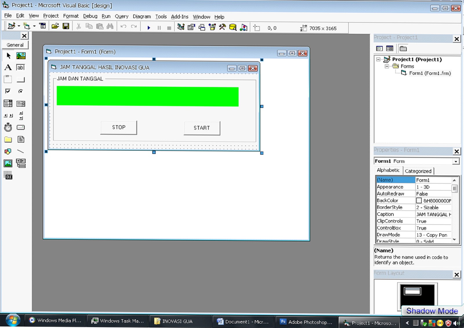 Seizeandreas: MEMBUAT APLIKASI SEDERHANA (STANDAR EXE) VB 6.0