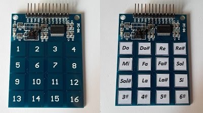 Piano con teclado capacitivo TTP229 de 16 canales y un zumbador | Mi ...