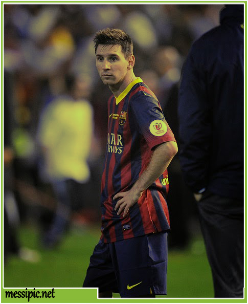 pictures Lionel Messi vs real madrid copa del rey 2014