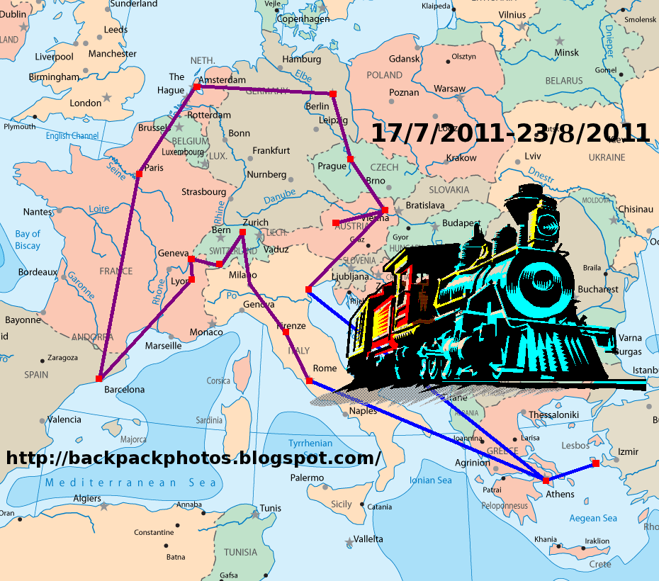 Map Of Europe Interrail - United States Map