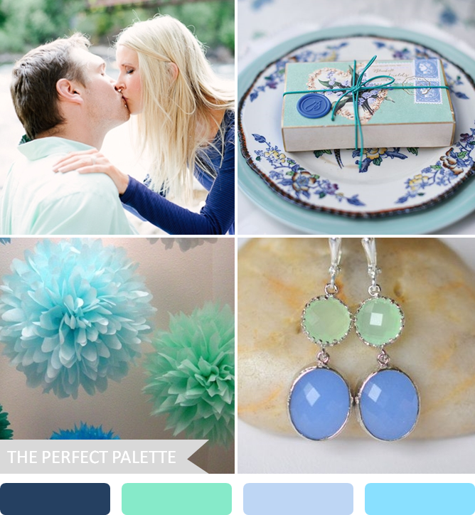 Party Palette | Shades of Blue + Mint! | The Perfect Palette