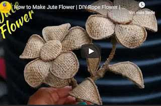 Aprende cómo hacer hermosas flores de yute o de tela arpillera ...