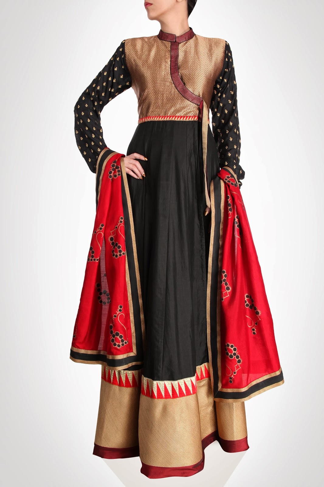 Designer Shruti Sancheti’s Innovative Angrakha Style Anarkali ...