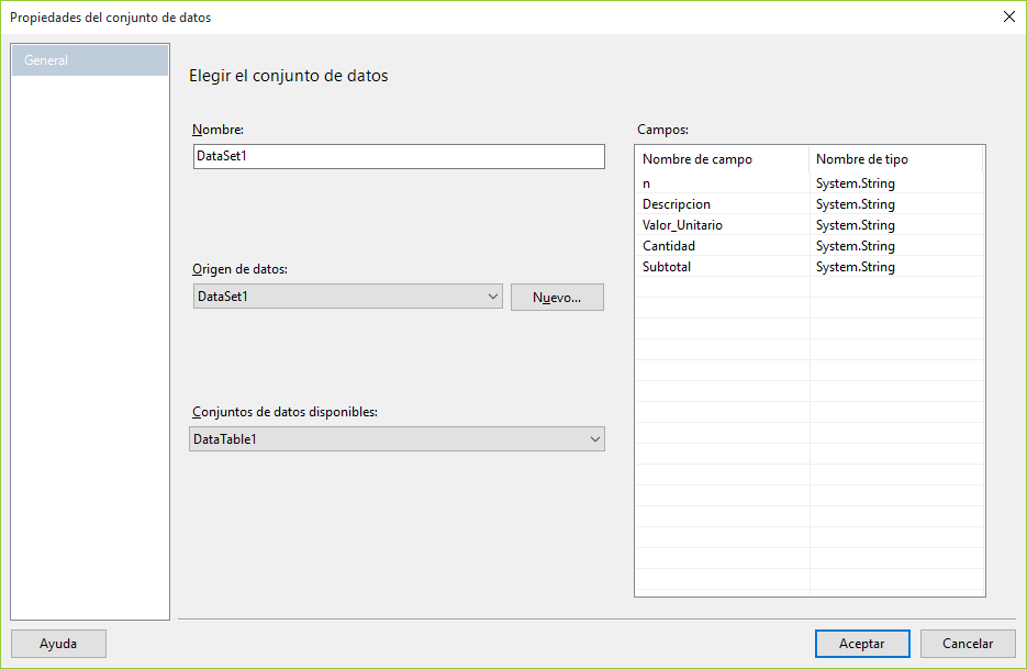 ReportViewer con DatagridView No conectado