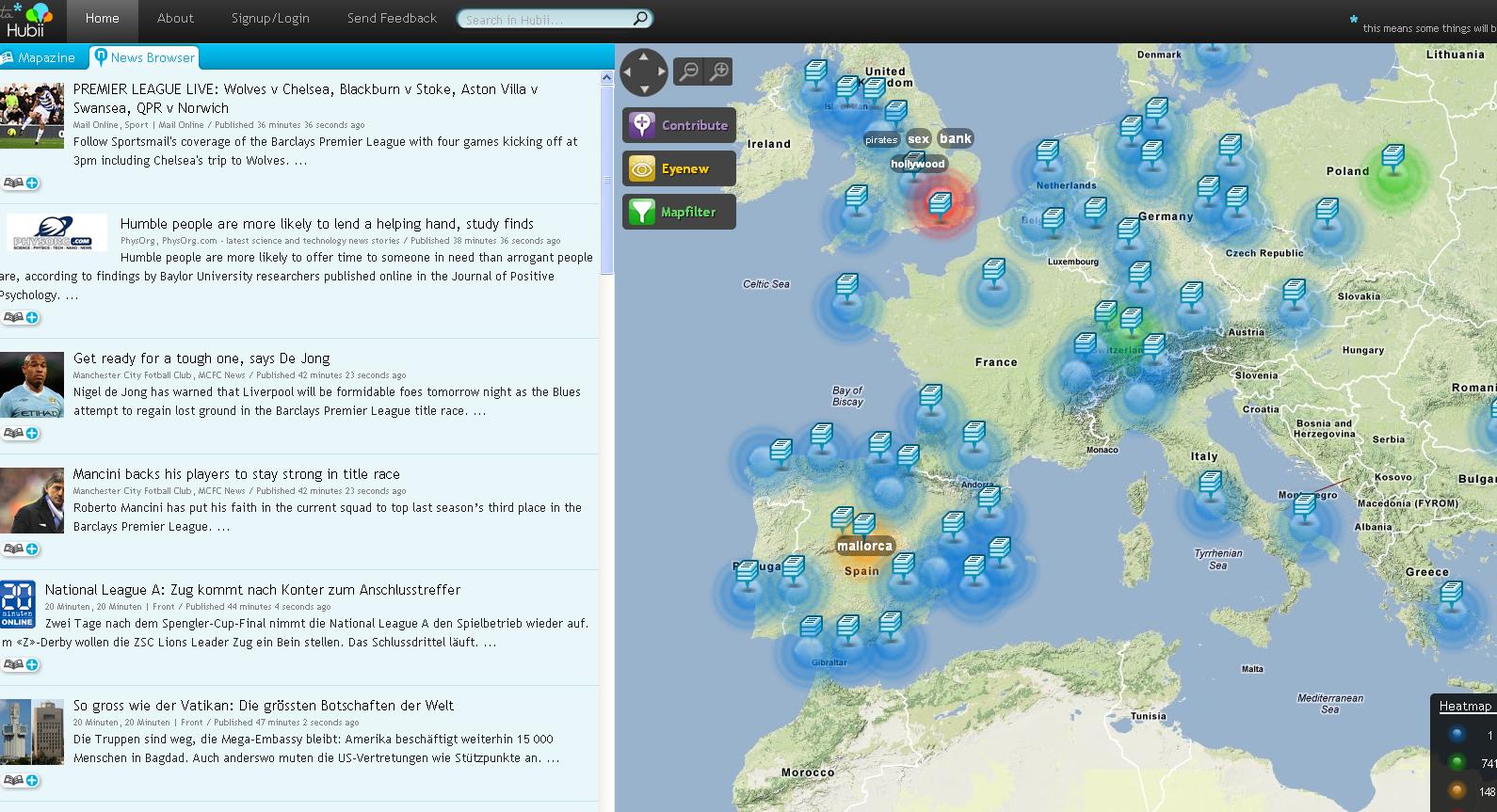 Geoinformación: Encuentra las últimas noticias navegando a través del mapa.