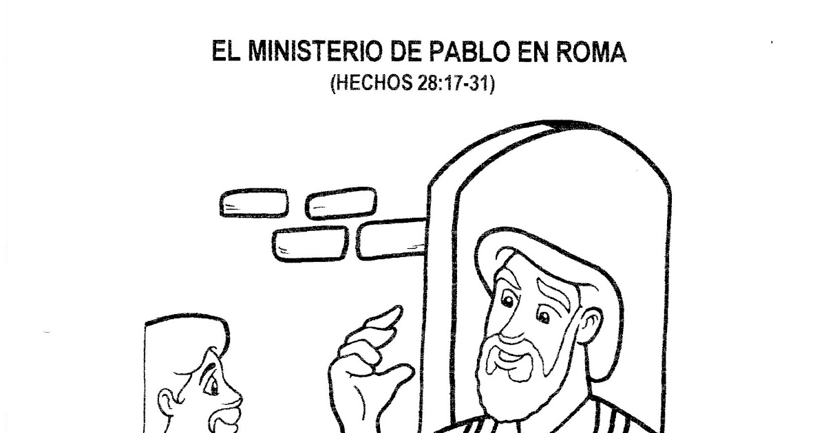 El Ministerio de Pablo en Roma para colorear - Dibujos Cristianos ...