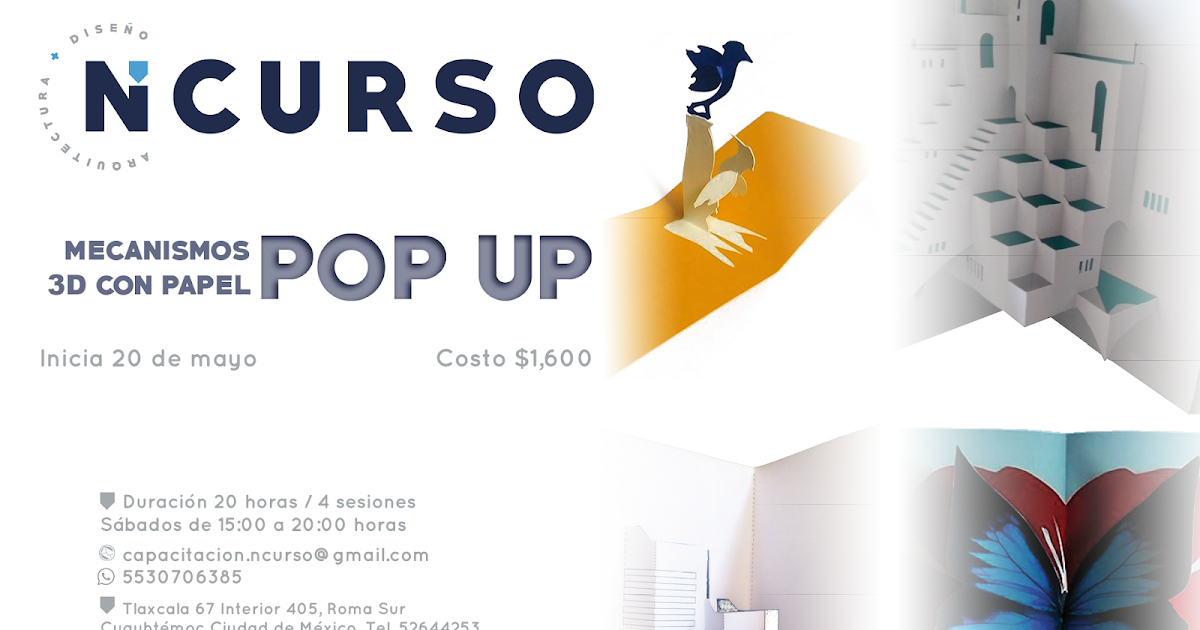 Cursos y Talleres - Arquitectura y Diseño: Taller de Pop Up