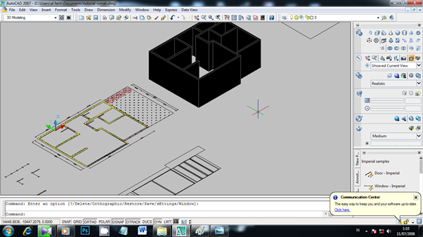 Membuat Rumah 3D di Autocad