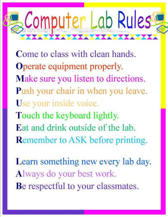 Computers LAB Rules Sadaqat Academy computers-lab-rules-sadaqat-academy