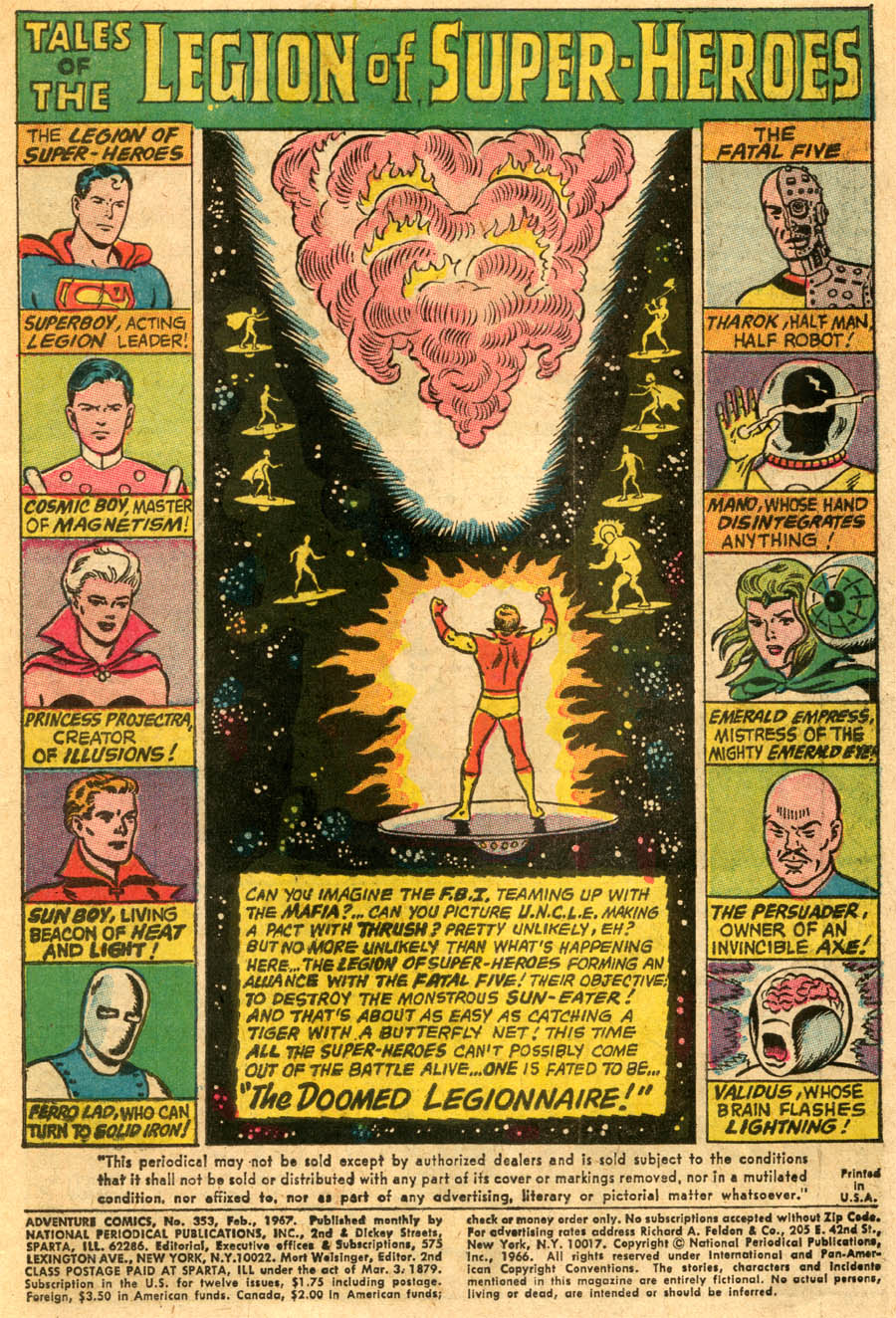 Days of Adventure: Adventure Comics # 353, February, 1967