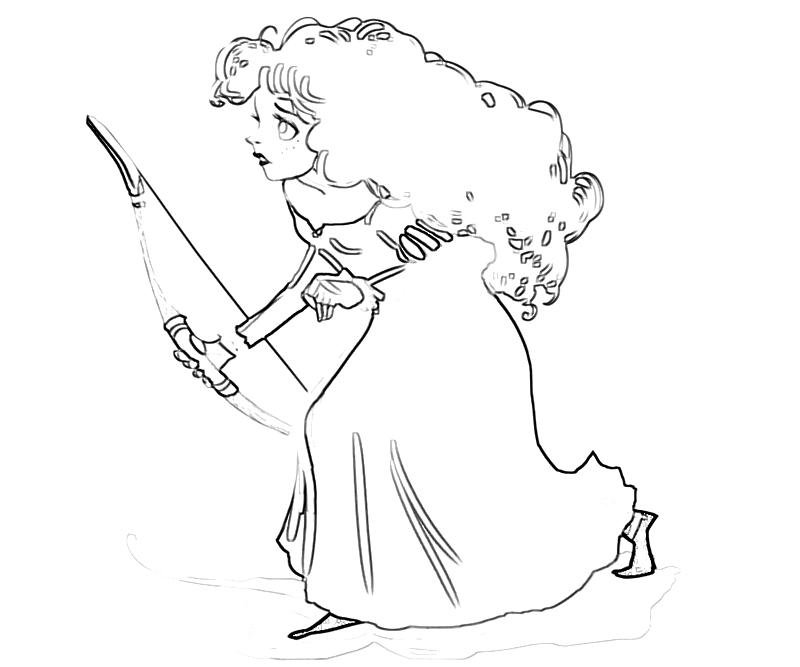 Disney Movie Princesses: Merida Coloring Pages