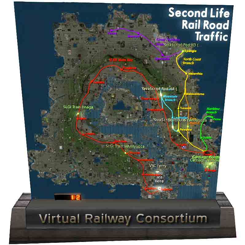 Tourist Information for Second Life: The Virtual Railway Consortium