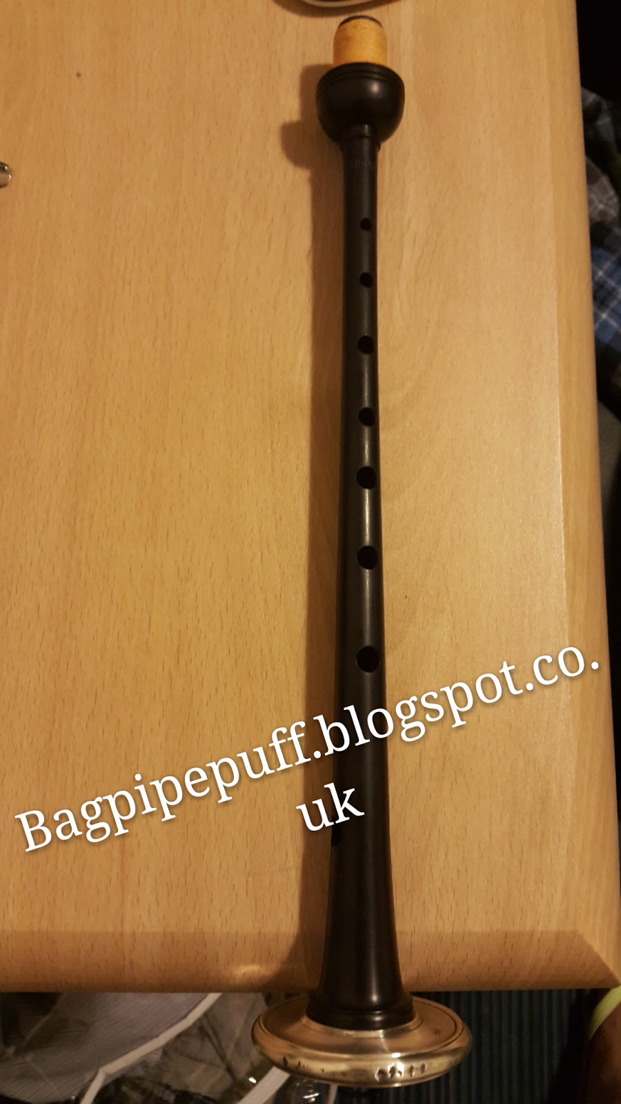 Pipe puff: ex-Shotts WarMac blackwood pipe chanter with double ...