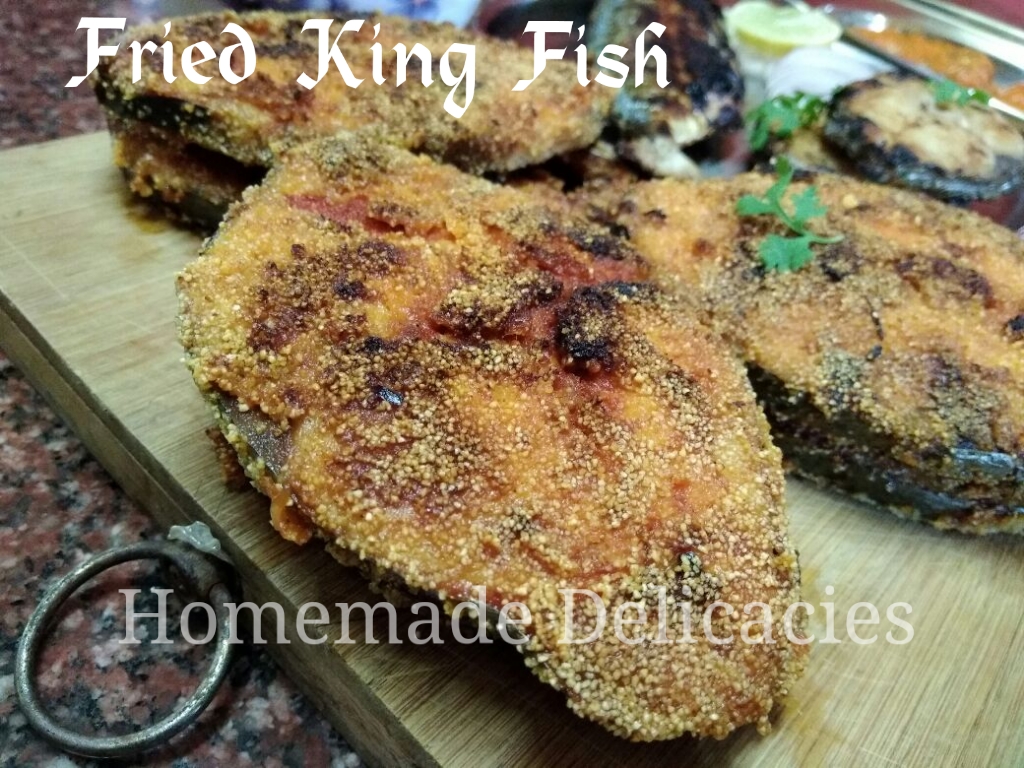 Homemade Delicacies: Fried King Fish Platter