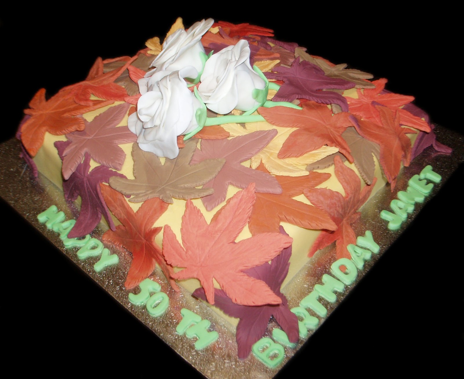 Nada's cakes: Japanese Maple Birthday Cake - by Nada's Cakes Canberra