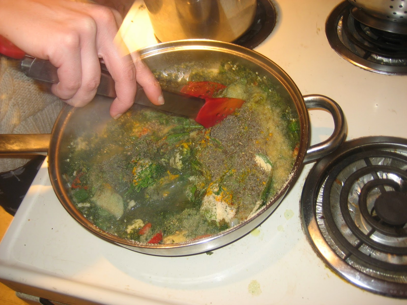 Maine Nutrition: Cassava leaf with vegetables and powder yam foo-foo.