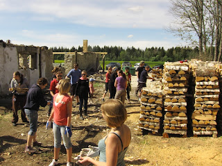 Jan Vutt fotogalerii: Puuriida ladumise talgud Põhjaka mõisas