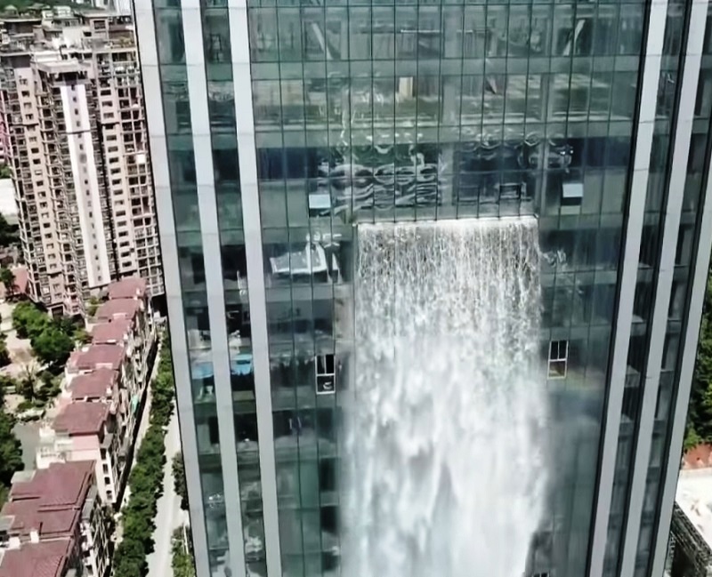 Guiyang Waterfall Building - The World's Biggest Man-Made Waterfall In ...