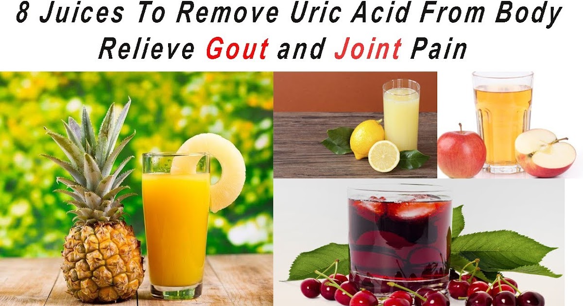 8 Juices To Remove Uric Acid From Body And Relieve Gout and Joint Pain ...