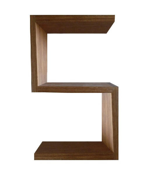 ajb interiors: Oak S shaped side table