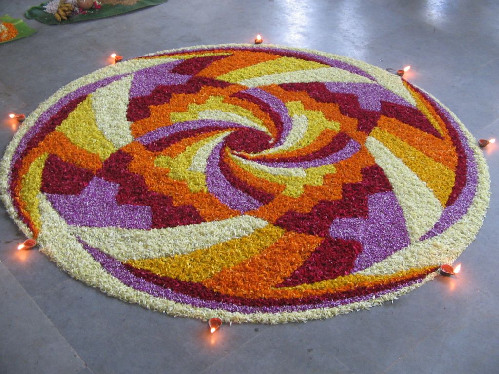 Onam festival pookalam |Photos of Kerala