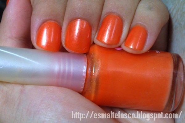 Esmalte Fosco: Laranja Cítrico, Colorama + Pôr do Sol, Sancion Angel