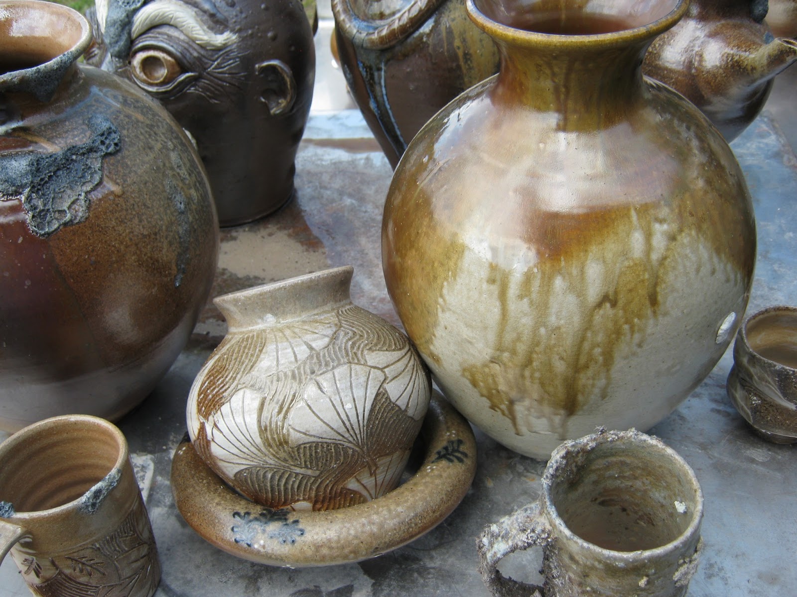 meesh's pottery: Clay on Fire Kiln Unloading