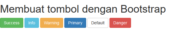 Membuat Tombol Dengan Bootstrap