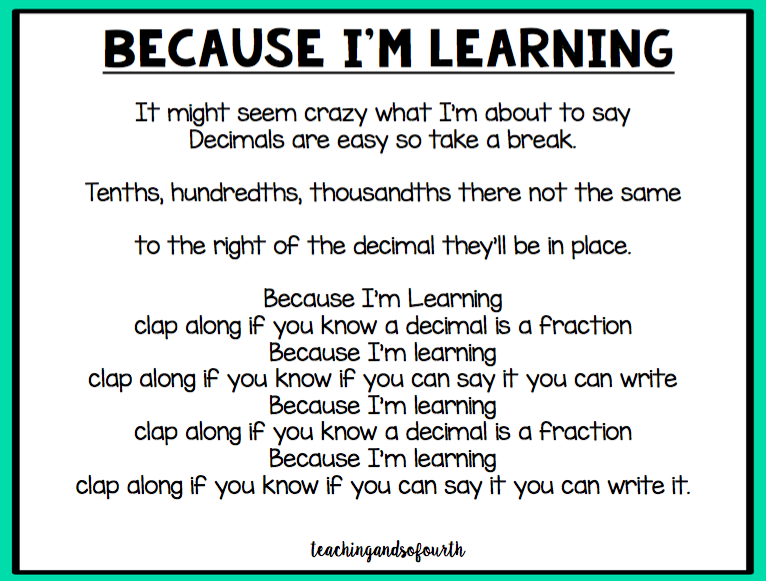 Teaching and so Fourth: Because I'm Learning