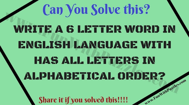 English Puzzles: Brain Testing Word Brain Teasers Questions