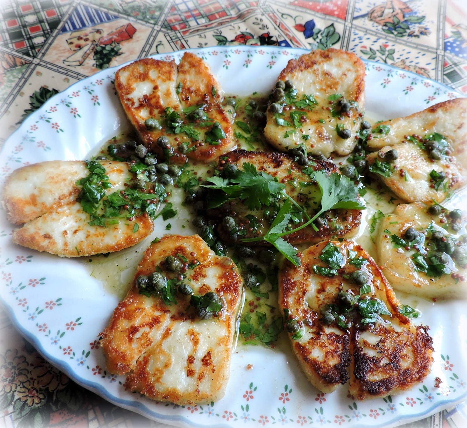 Lime & Caper Dressed Halloumi Cheese | The English Kitchen