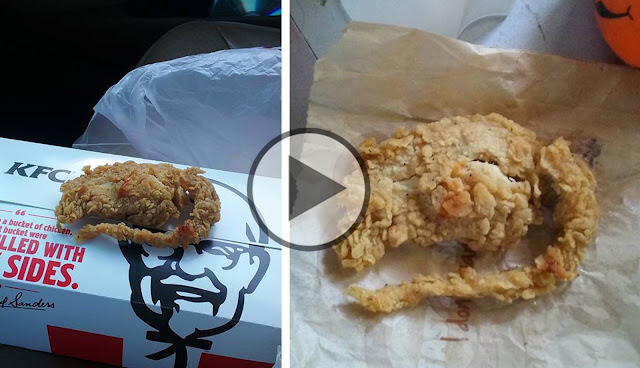 SHOCKING VIDEO: Customer Complains KFC Served Him With Fried Rat