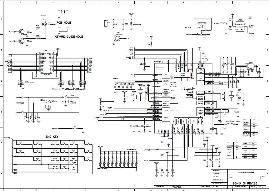 Samsung SGH X100 Schematic Diagram - Phone Diagram